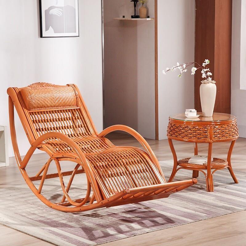 Rattan Chair Rocking Chair Natural Rattan Reclining Chair; ECVV TR ...